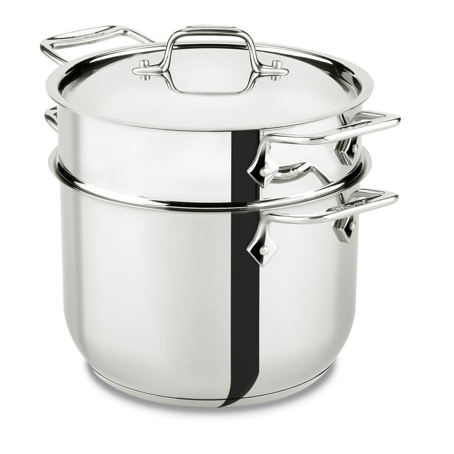 All-Clad 6-Quart Stainless Steel Pasta Pot with Large Stock Insert ...