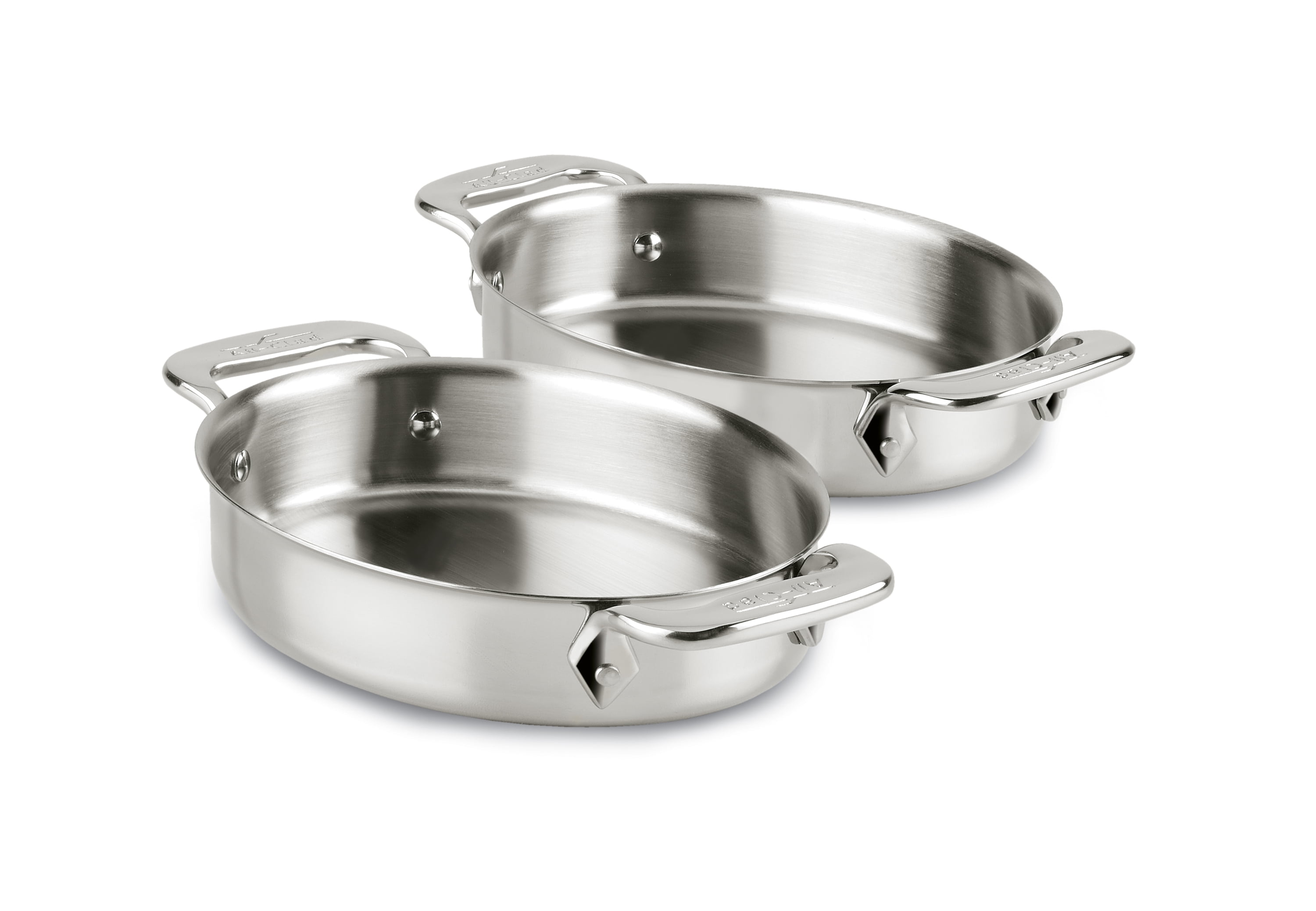 All-Clad Stainless Steel Mini Oval Bakers, 7 inch with Riveted Handles ...
