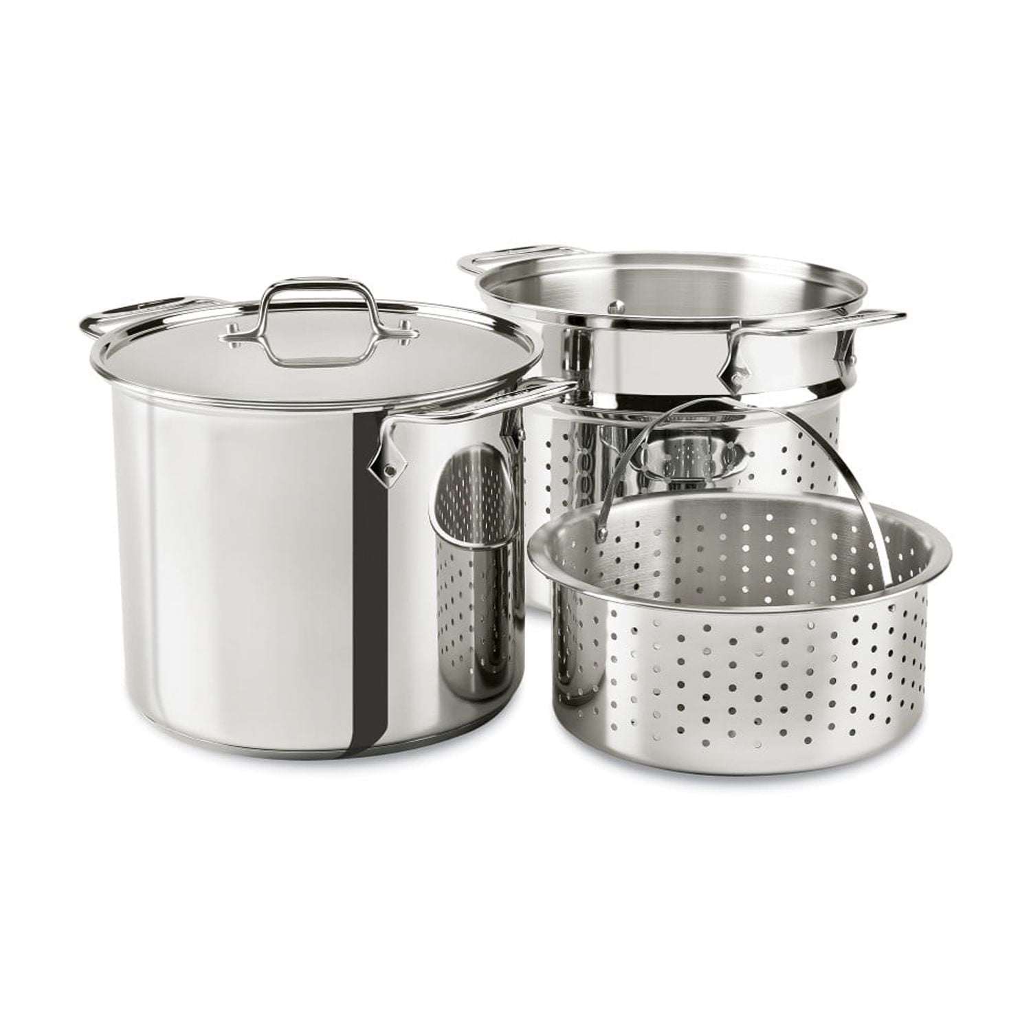 All-Clad 8 Quart Stainless Steel Multi-Pot with Lid, Steamer and ...
