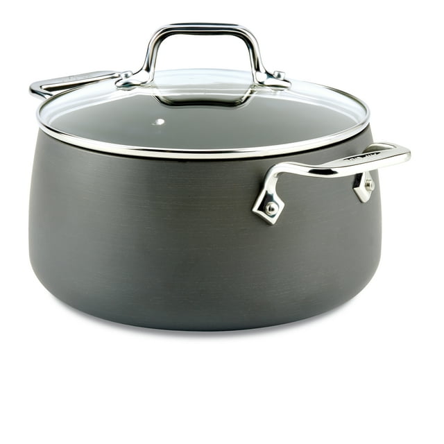 All-Clad HA1 Hard Anodized Nonstick Cookware, Soup Pot with Lid, 4 ...
