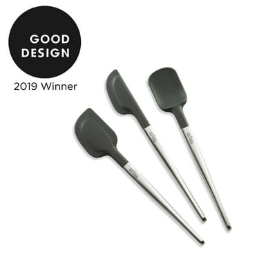 Norpro 3pc Silicone Rubber Spatula Set - Flexible Scraping Spooning ...