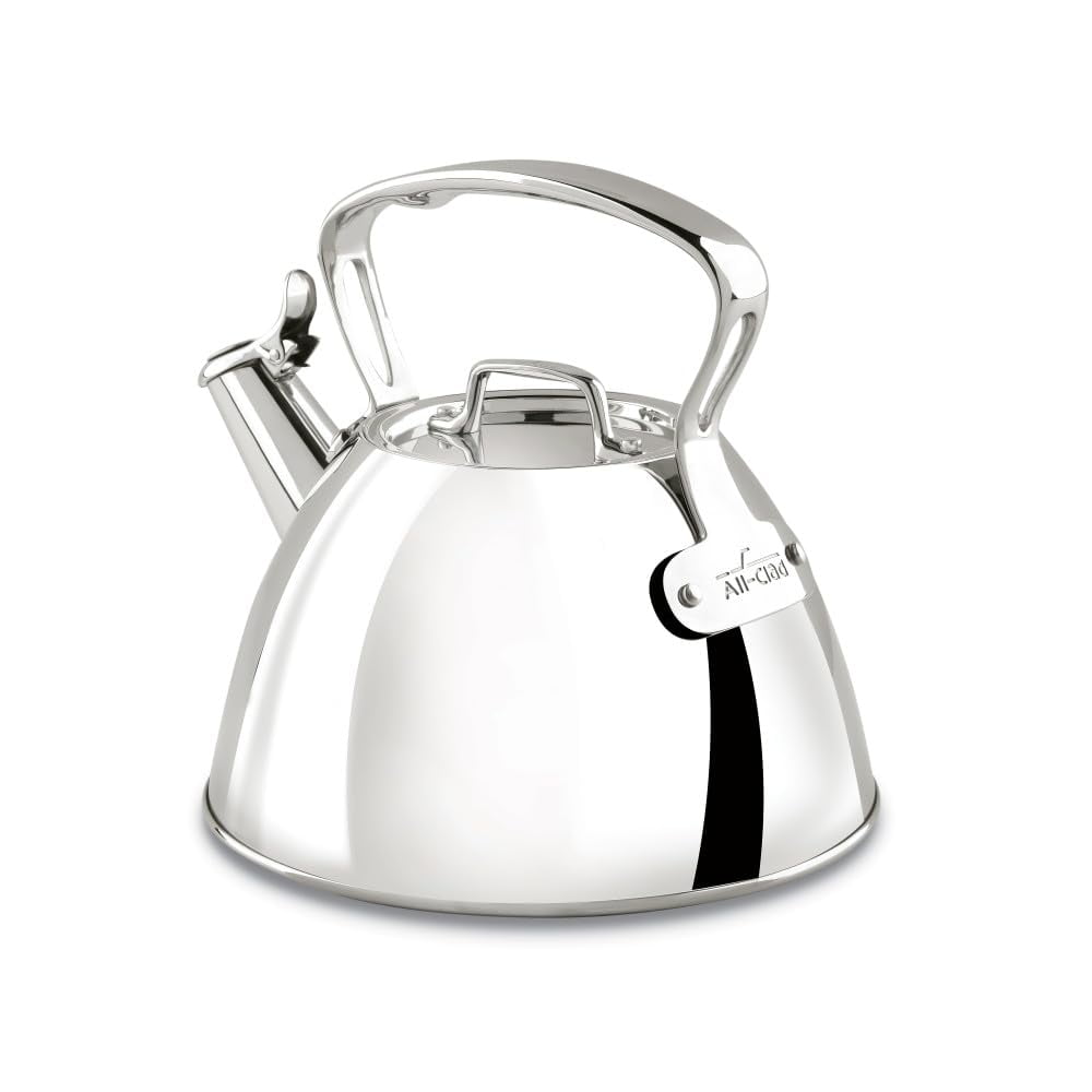 All-Clad Specialty Stainless Steel Tea Kettle 2 Quart Induction Pots ...