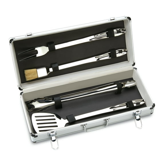 All-Clad Stainless Steel 4 piece BBQ Tool Set with box - Walmart.com
