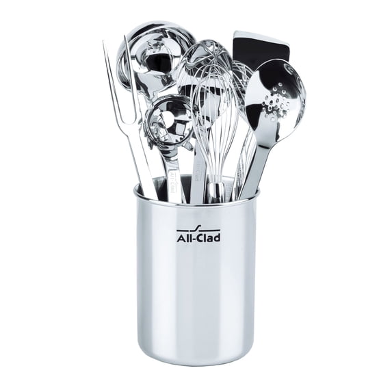 All-Clad 8-Piece Stainless Steel Cooking Spoon Kitchenware Utensil Set ...