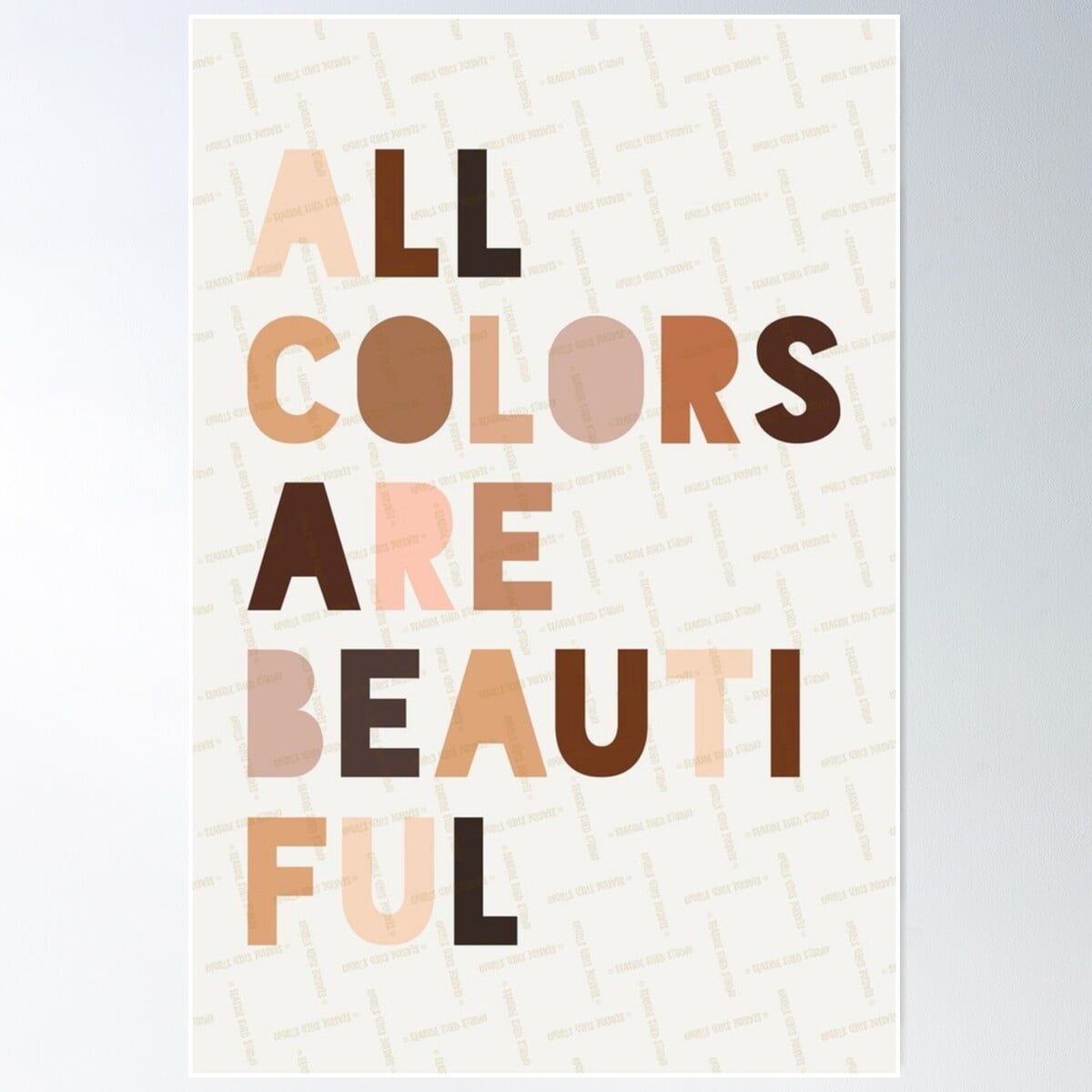 All Colors Are Beautiful Poster Wall Art Modern Wall Decor For Living ...
