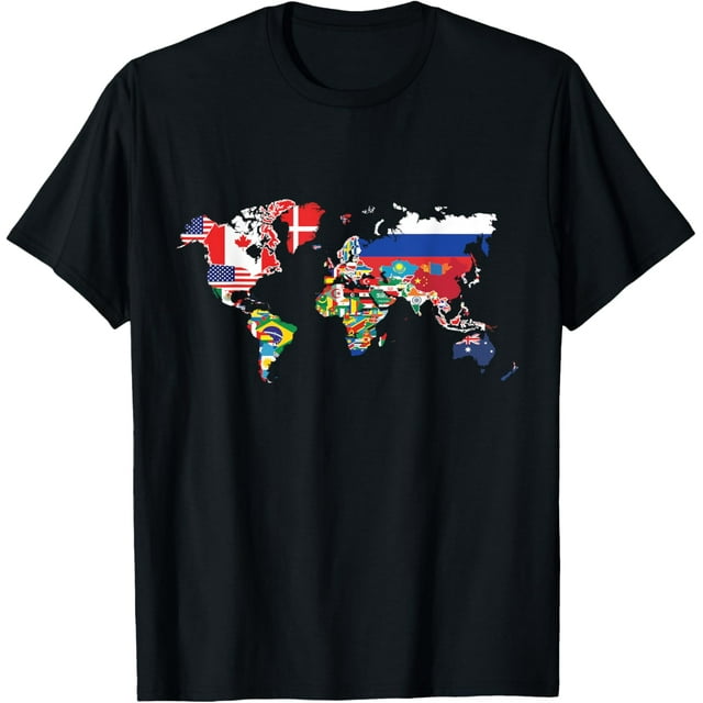 All Countries Flags Of The World 287 Flag International T-Shirt ...