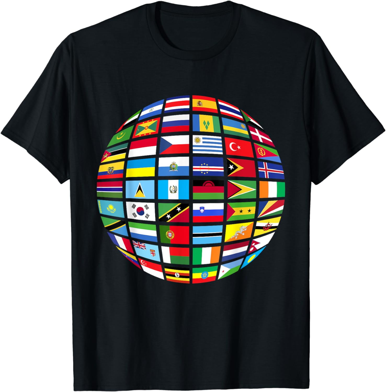 All Countries Flags Of The World 287 Flag International T-Shirt ...