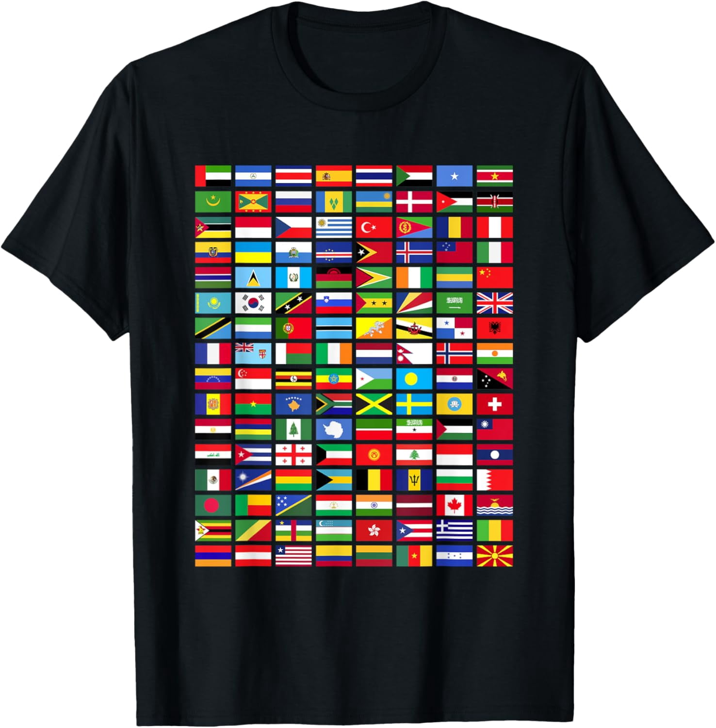 All Countries Flags Of The World 287 Flag International T-Shirt ...