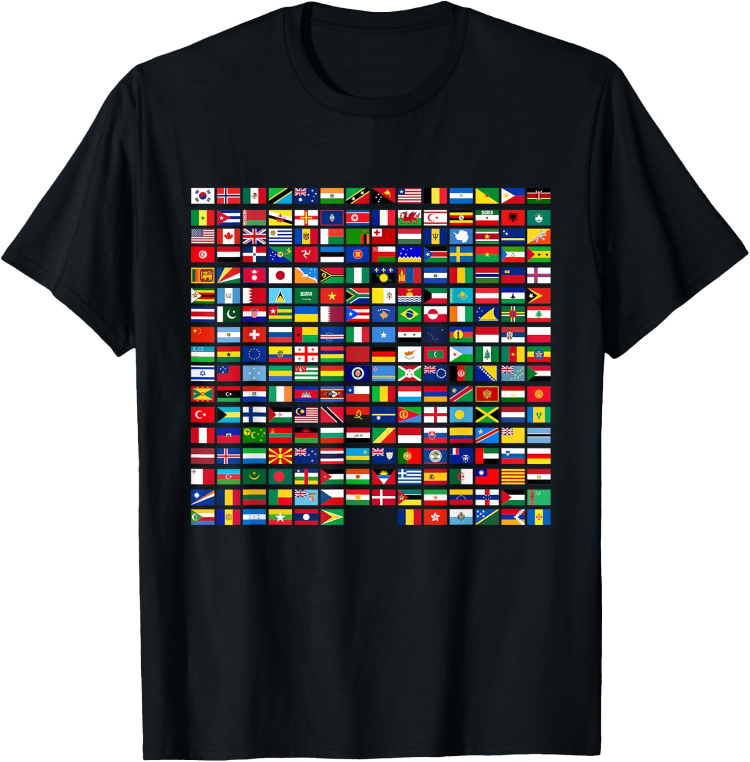 All Countries Flags Of The World 287 Flag International T-Shirt ...