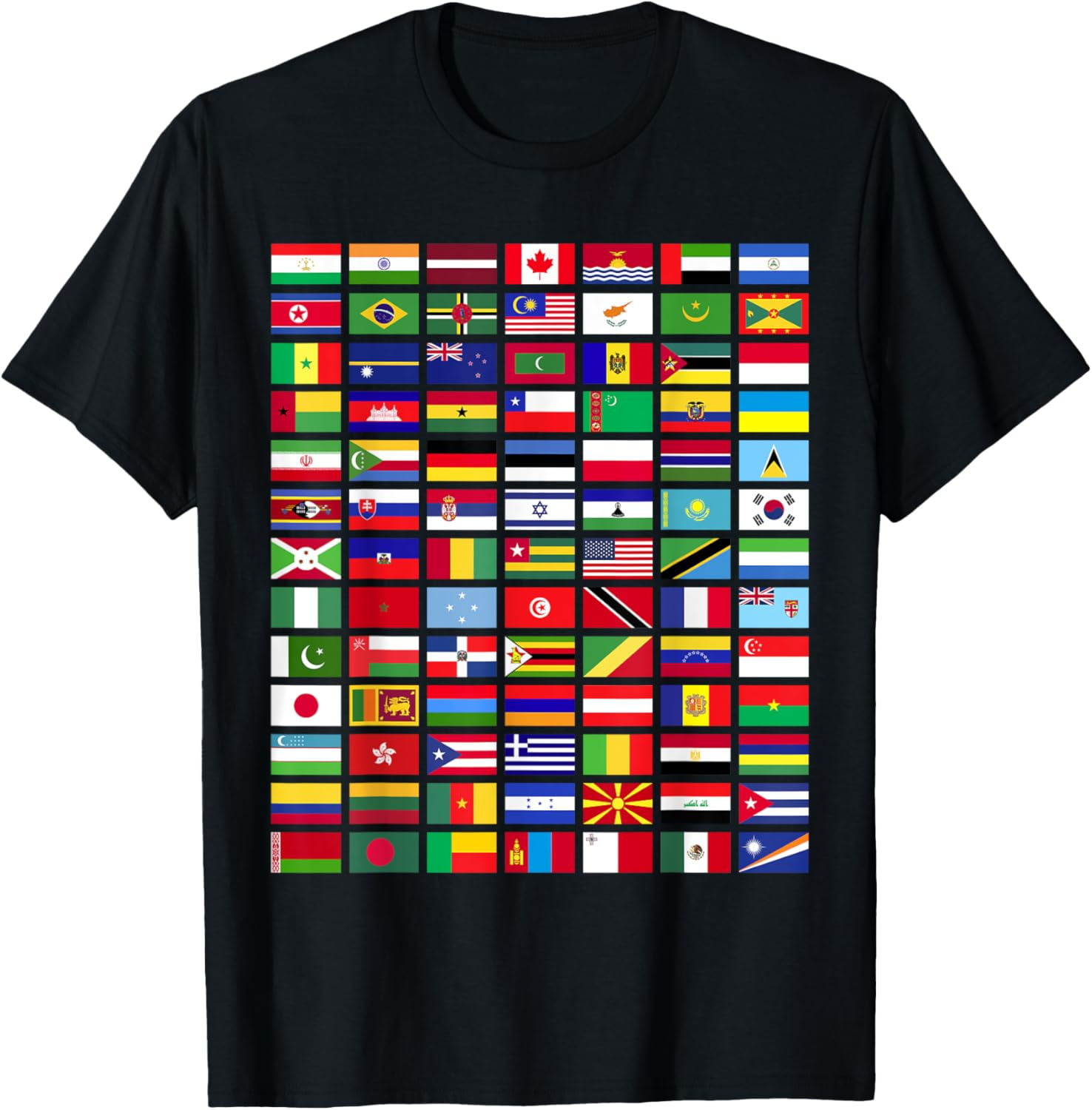 All Countries Flags Of The World 287 Flag International T-Shirt ...