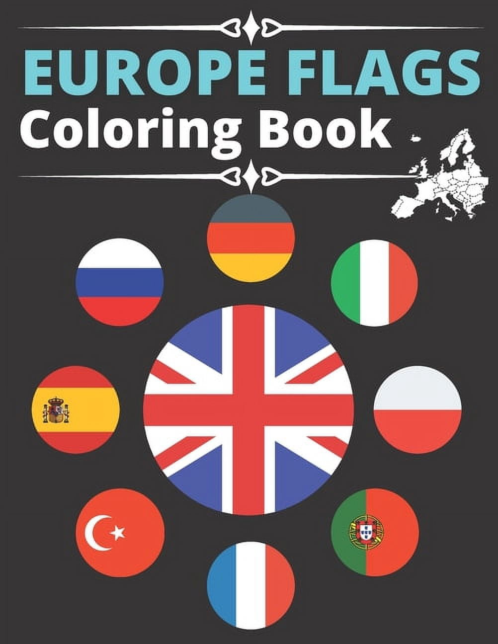 All Countries Flags of the World: Europe Flags Coloring Book: Part 1 Of ...