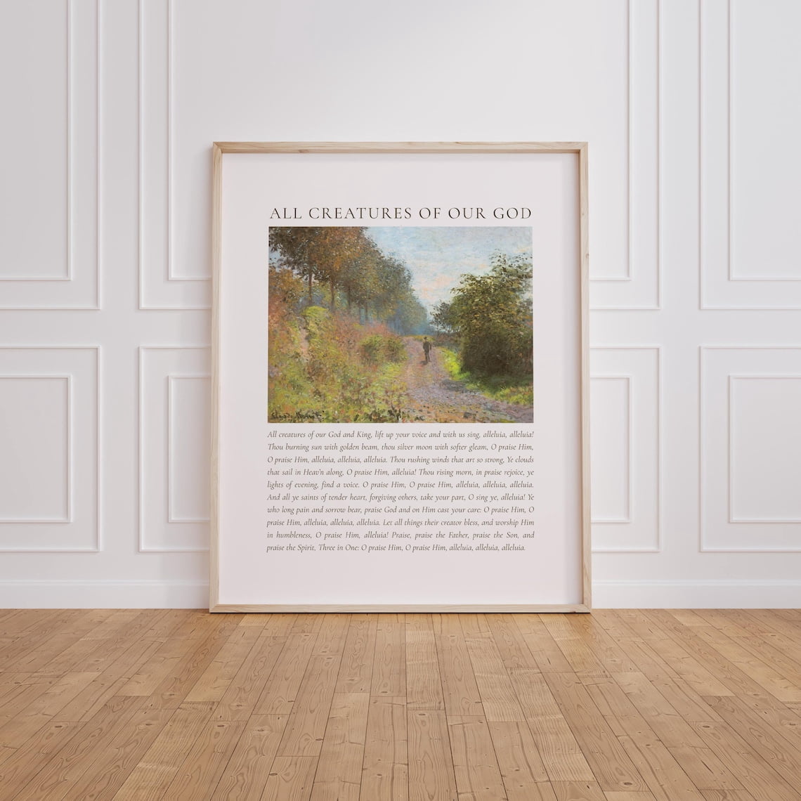 All Creatures Of Our God And King Hymn Wall Art Christian Artwork ...