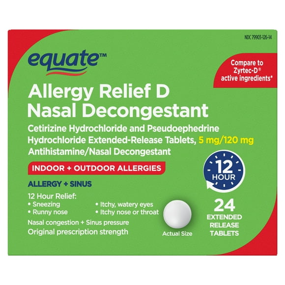 Equate Zyrtec in Allergy Medicine - Walmart.com