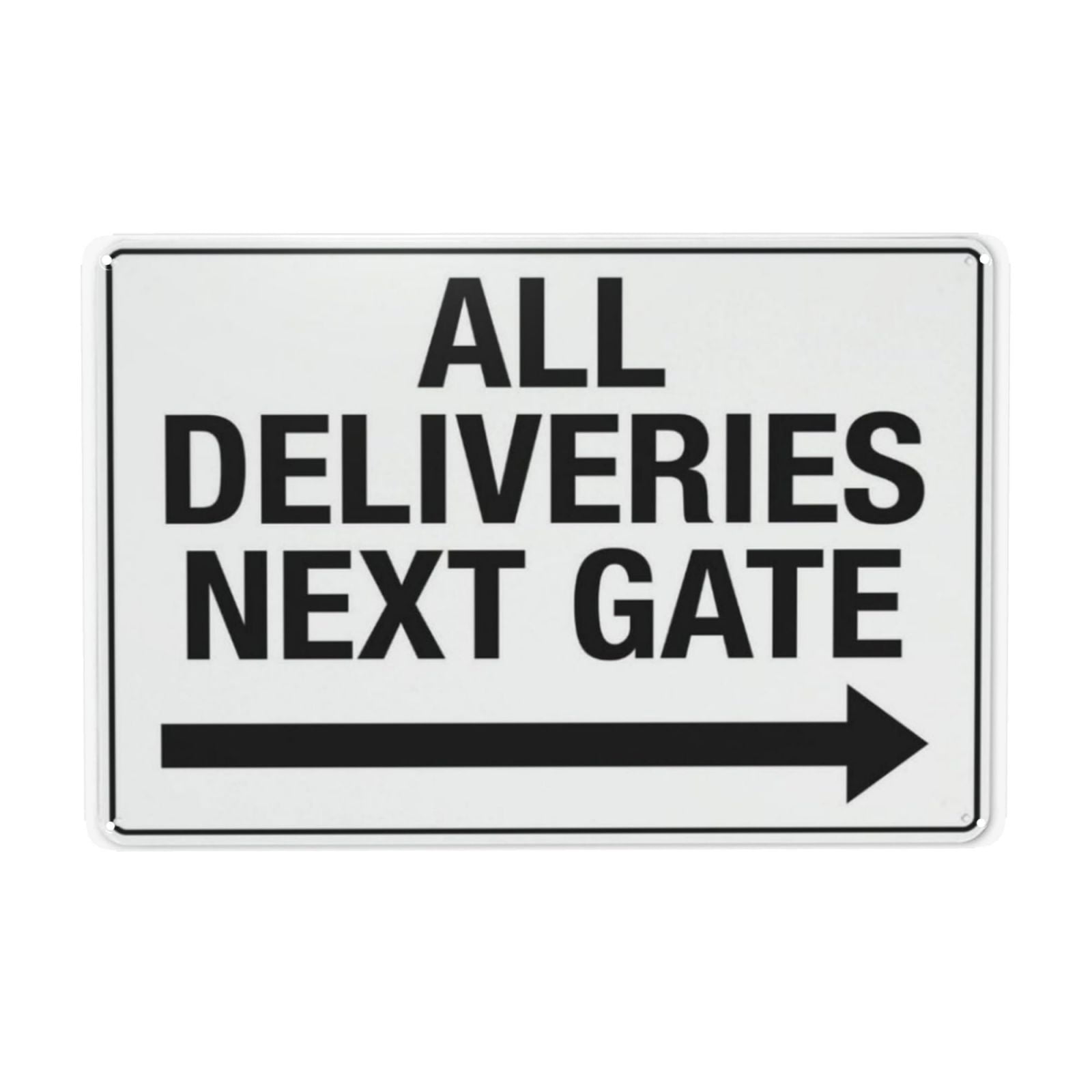 All Deliveries Next Gate Right Arrow Sign Signs Metal Sign Vintage Sign ...