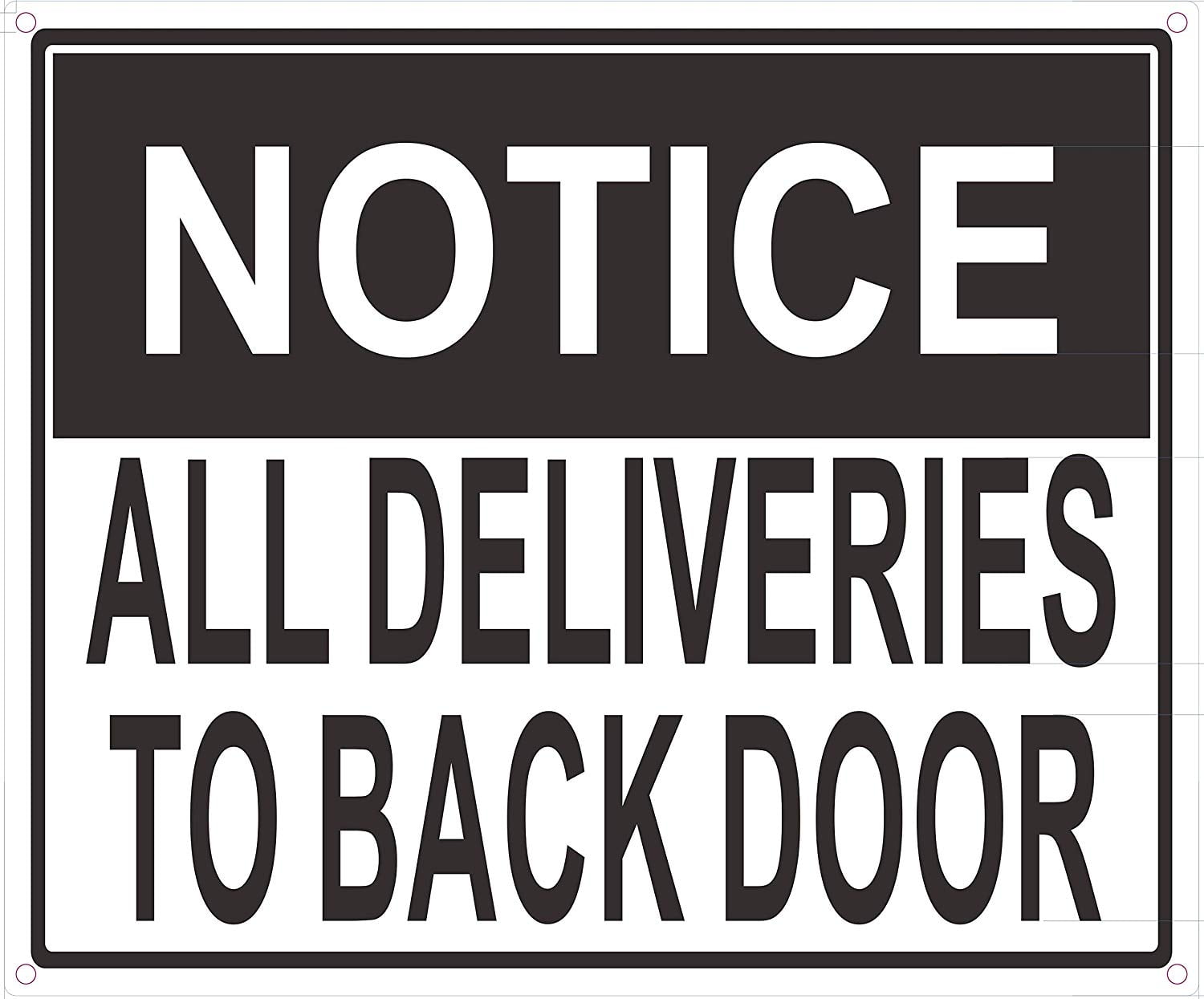 Walmart Aluminum 'All Deliveries to Back Door' Sign, Rust Free, Wall ...