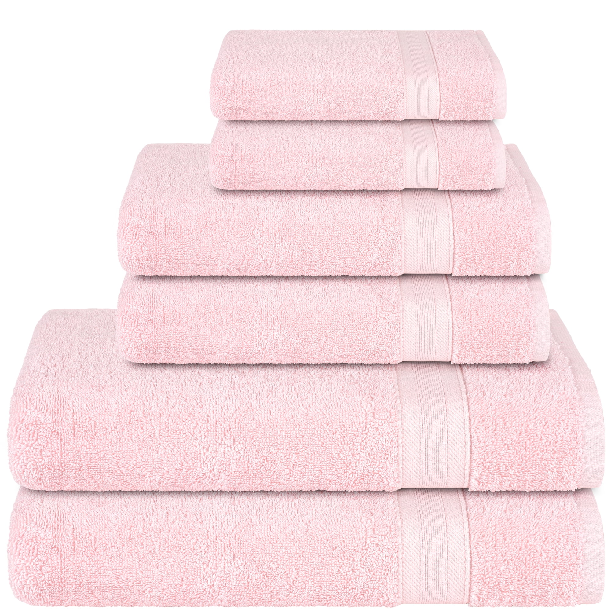 All Design Pink Bath Towels Set Quick-Dry, Soft, High Absorbent 100% ...