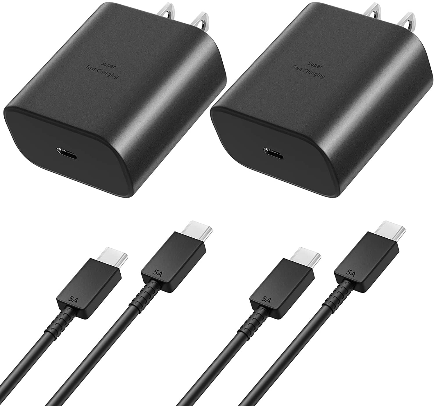 Samsung 45W USB-C Super Fast Charger 2Pack, Type C Wall Adapter for ...