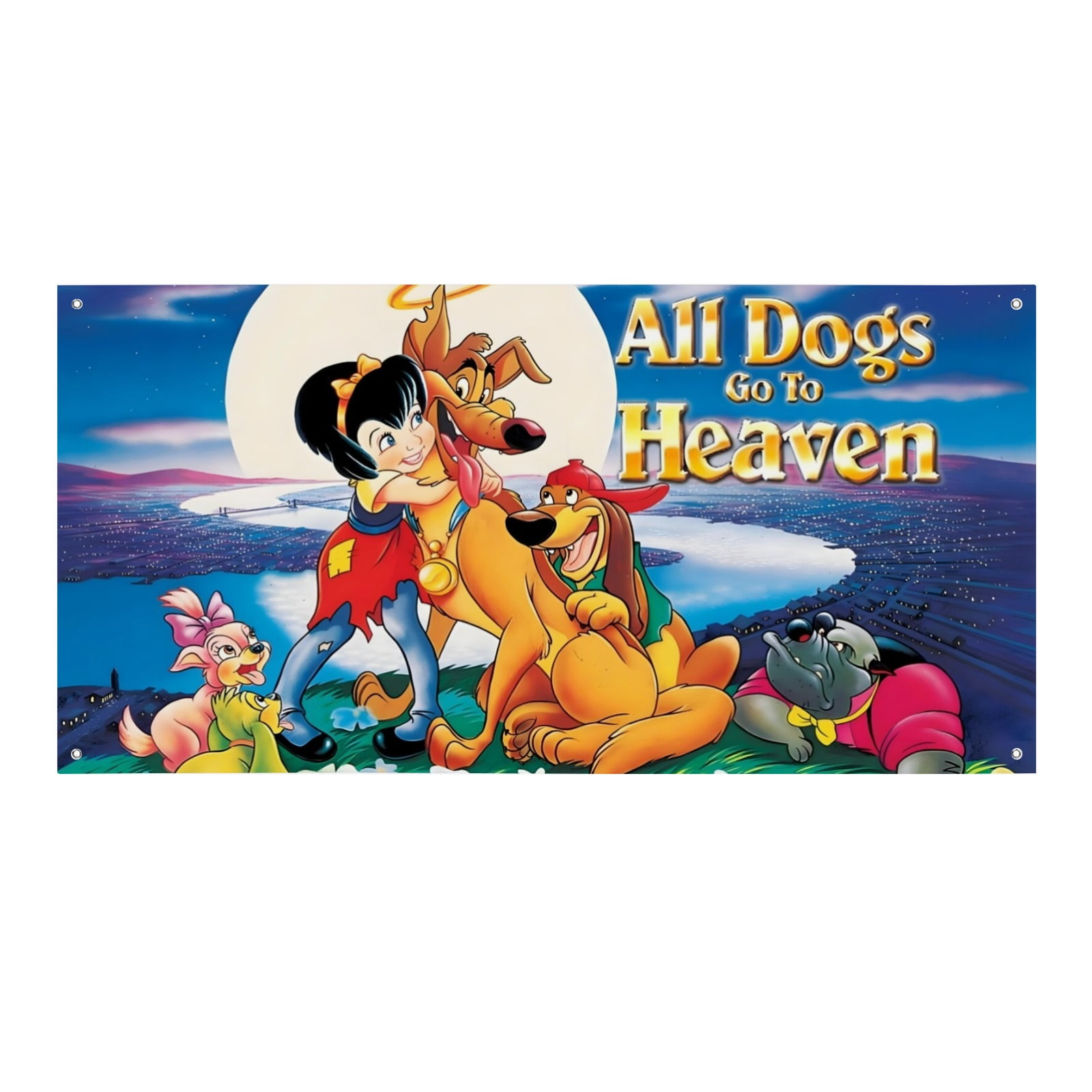 All Dog Go To Heaven-Theme Backdrops Banner Birthday Party Decor ...