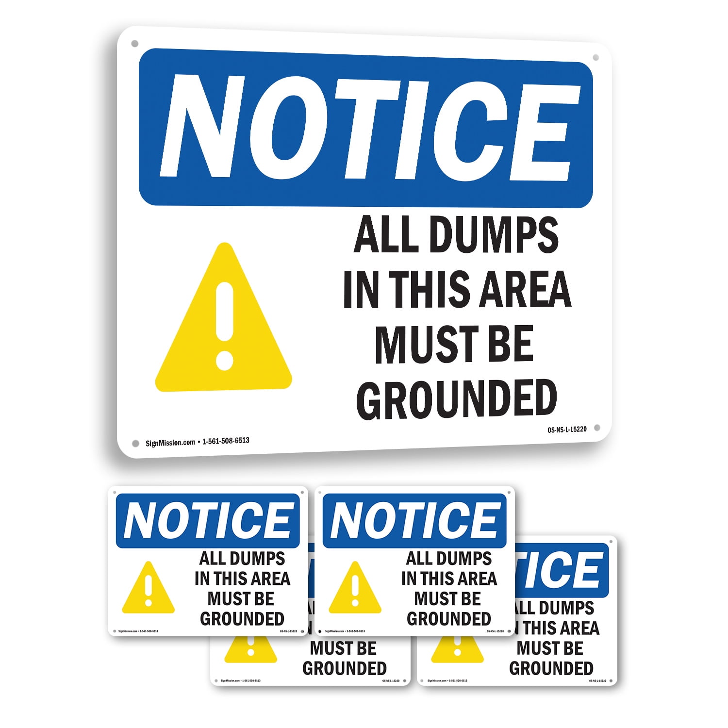 All Drums In This Area Must Be Grounded OSHA Notice Rigid Plastic Sign ...