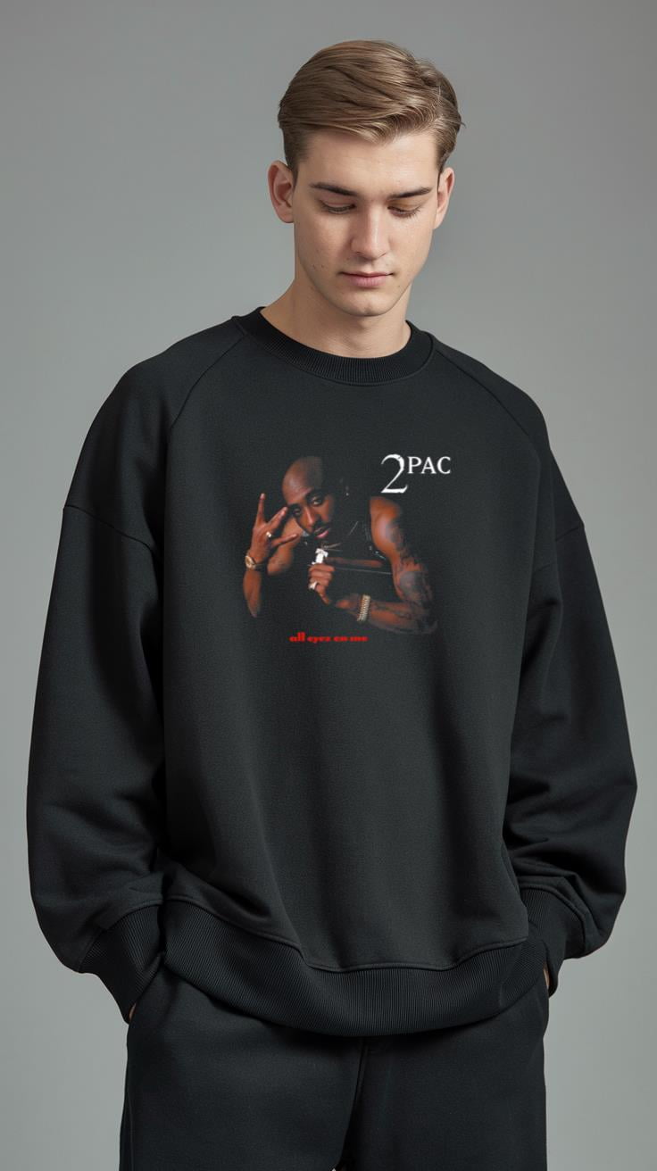 All Eyez On Me album art - vntg rap SWEATSHIRT, for men & women, up to size 5XL. - Walmart.com
