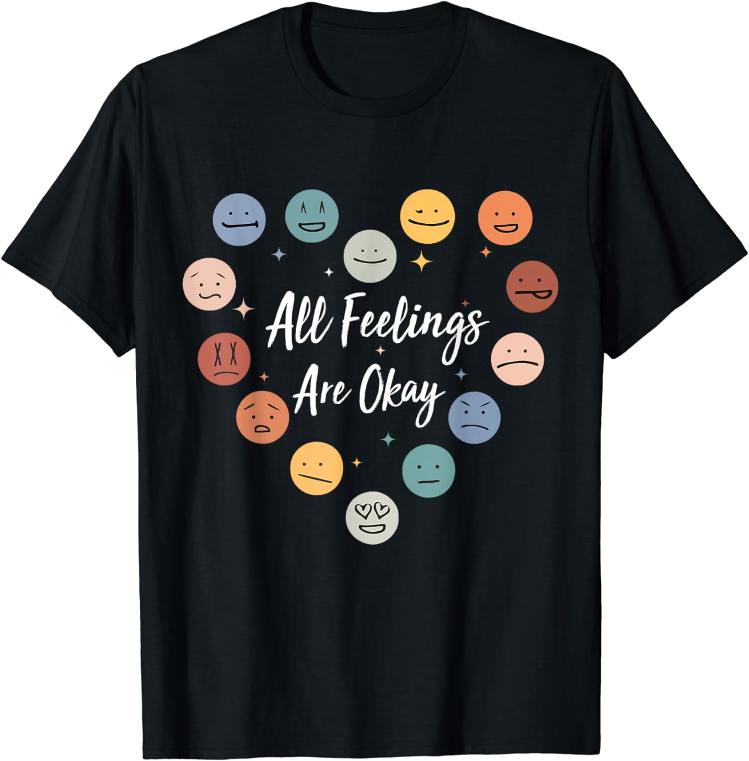 All Feelings Are Okay Plus size breathable black Mental Health ...