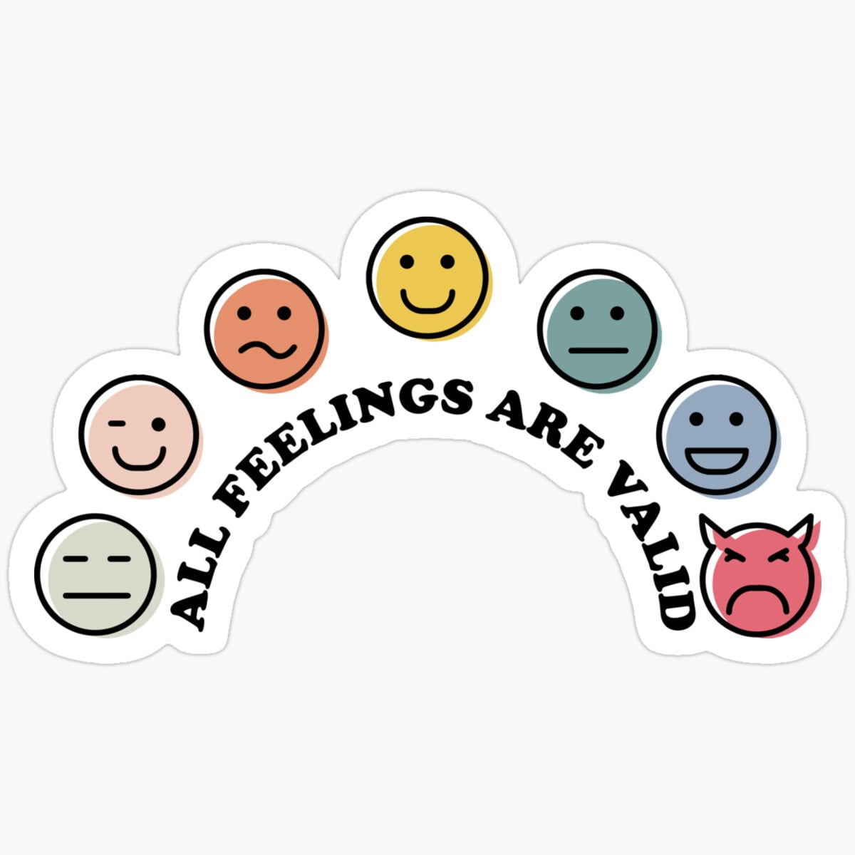 All Feelings Are Valid Sticker. Gift For You - Decorate Laptops, Water ...