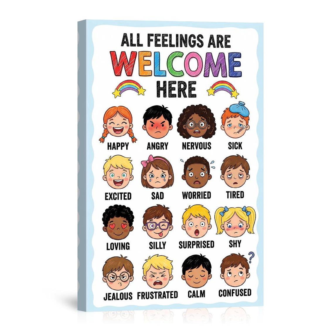 All Feelings Are Welcome Here Emotion Chart Educational Feelings For ...