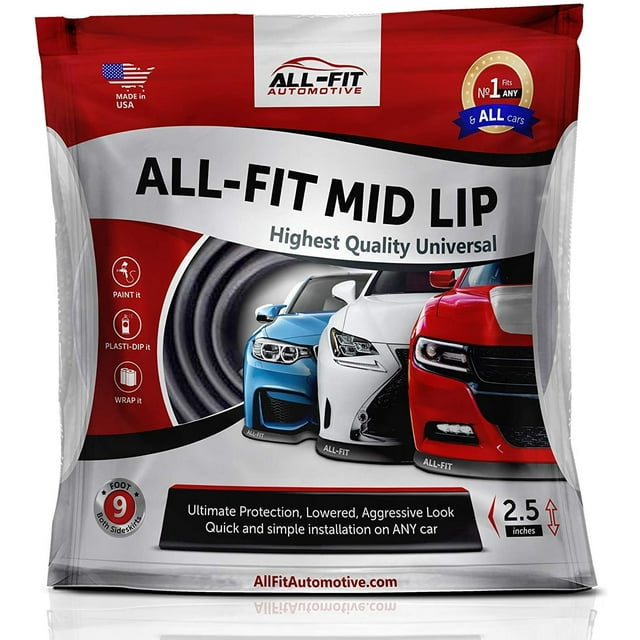 All-Fit Complete 2.5" Universal Bumper Lip Splitter Kit - Protector for ...