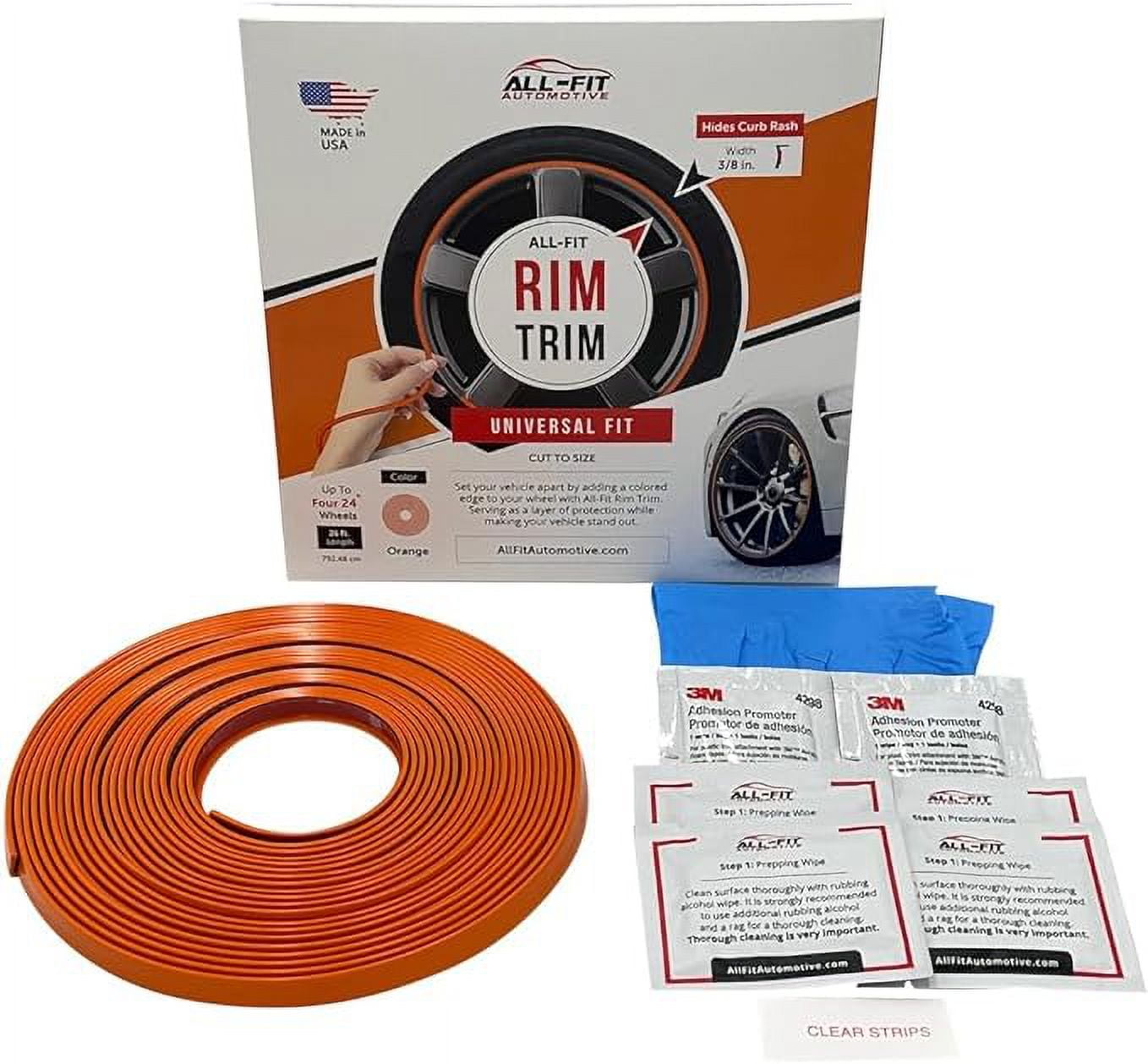 All-Fit Rim Trim Wheel Protection Strips for Curb Rash and Wheel ...
