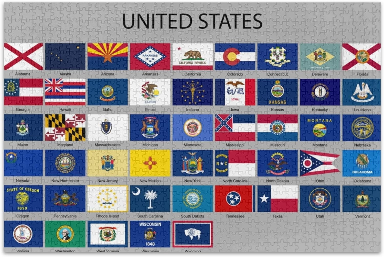 All Flags of States The United America Jigsaw Puzzle 500 Pieces for ...