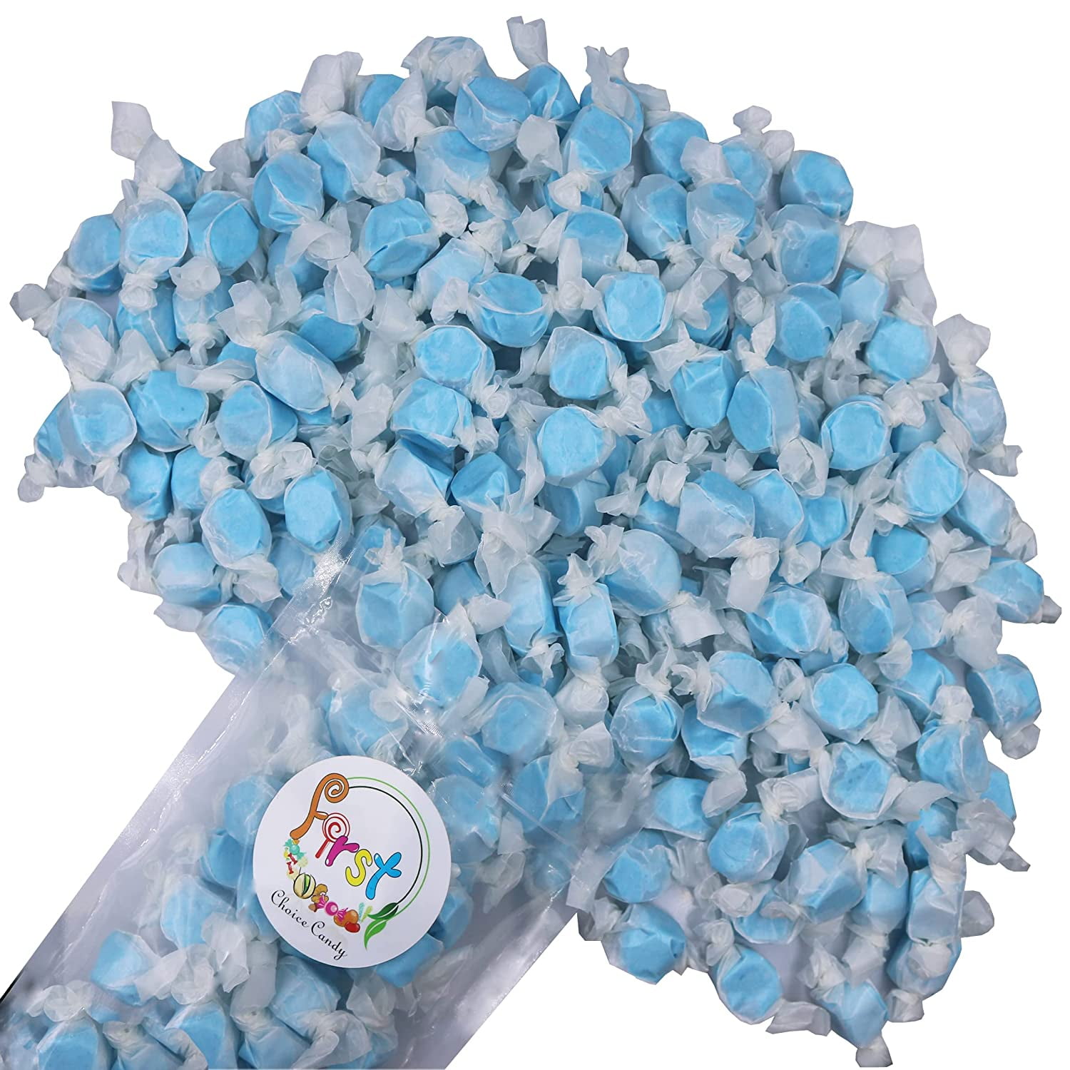 All Flavor Gourmet Saltwater Taffy (Sour Blue Raspberry 1 Pound ...