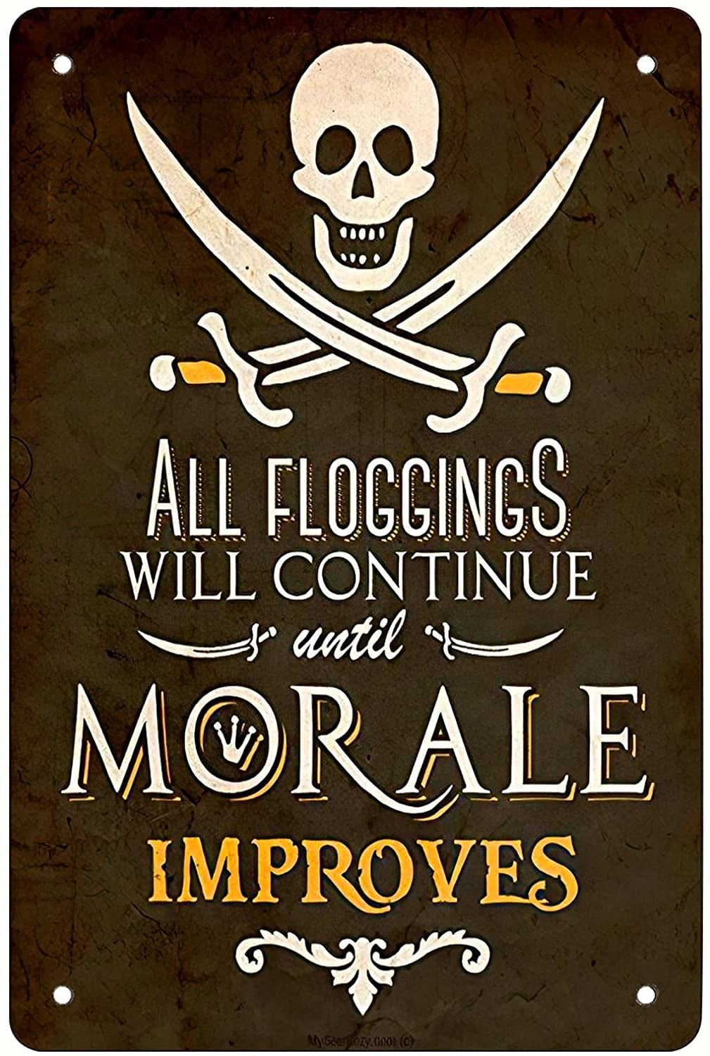 All Floggings Will Continue Until Morale Improves,Pirate Vintage Funny ...