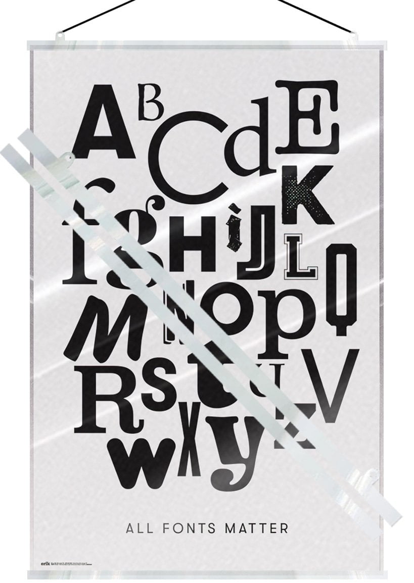 All Fonts Matter - Poster (The Alphabet in 26 Different Fonts) (Size ...
