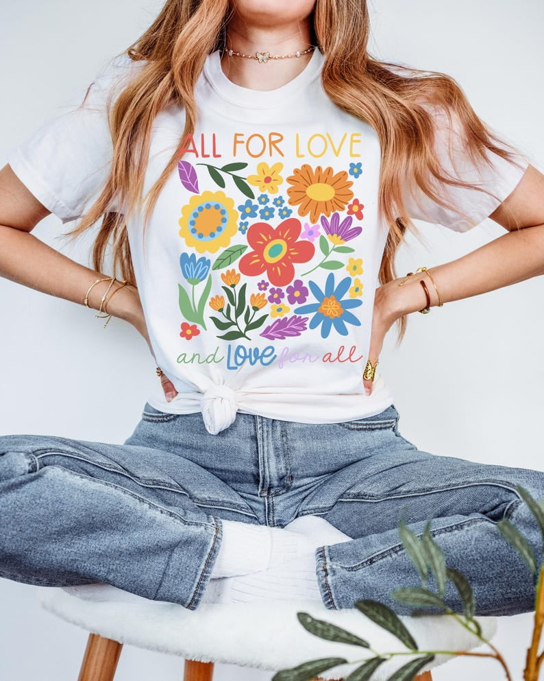 All For Love Love For All T-shirt, Pride Love Shirt, Rainbow Pride ...