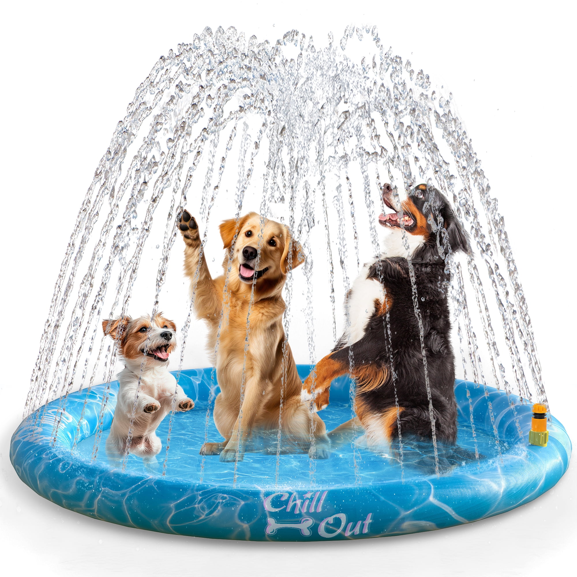 All For Paws Chill-Out Water Play Outside Splash Pad, Fun for Dogs ...