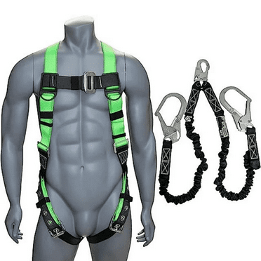 Palmer Safety Fall Protection Full Body 5 point Harness, Padded Back ...
