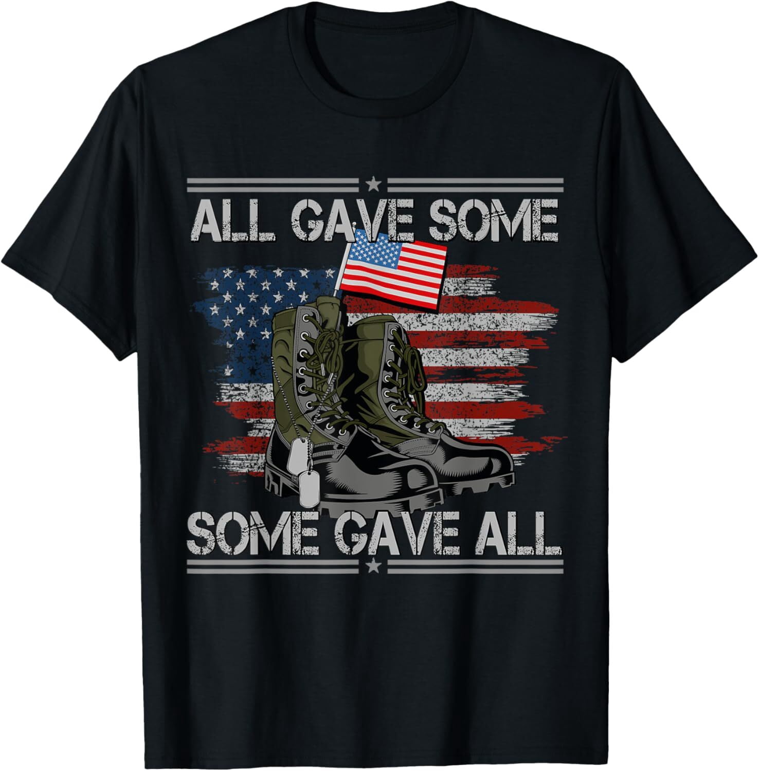 All Gave Some Some Gave All Memorial Day Flag T-Shirt - Walmart.com
