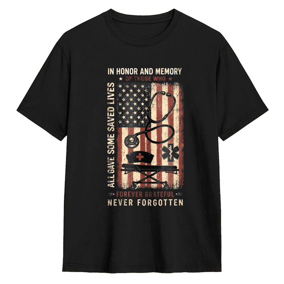All Gave Some Some Gave All Nurse Memorial Vintage Graphic Tee for Men ...