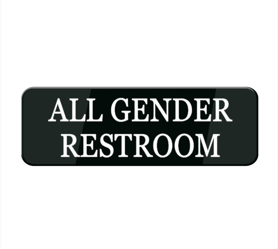 All Gender Restroom Sign,Acrylic Sign Safety Informative Sign With ...