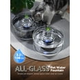 All-Glass Cat Water Fountain 3.2L with LED Light Automatic Dispenser ...