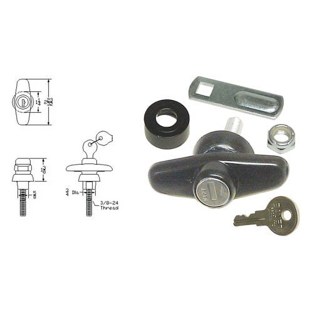 All Glass Side Door T-Handle - Clockwise Rotation - Walmart.com