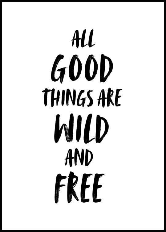 All Good Things Poster Wall Art, Modern Wall Decor For Living Room ...