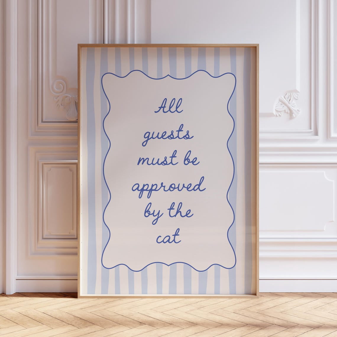 All Guests Approved By The Cat Wall Art, Unframed Paper Print Size ...