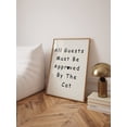 All Guests Must Be Approved By Cat Poster Cat Wall Artcat Parents ...