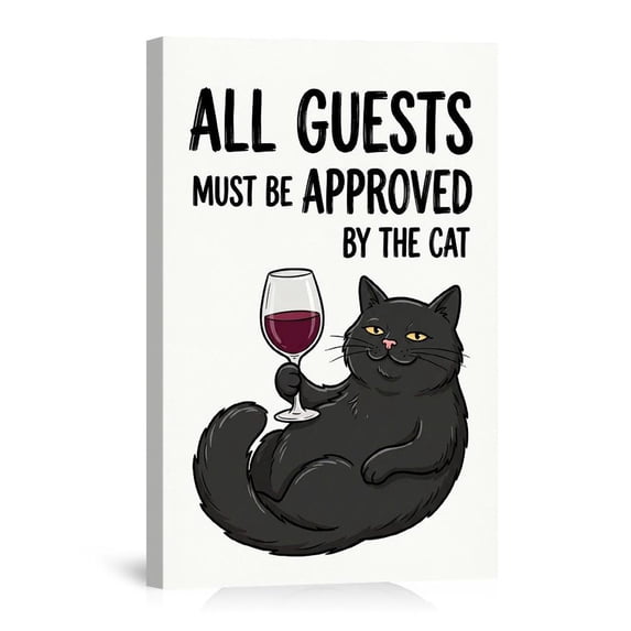 All Guests Must Be Approved By The Cat Black For Lovers Home Bar Living ...