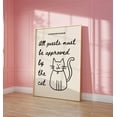 All Guests Must Be Approved By The Cat Hand Drawn Funky Cat Lover ...