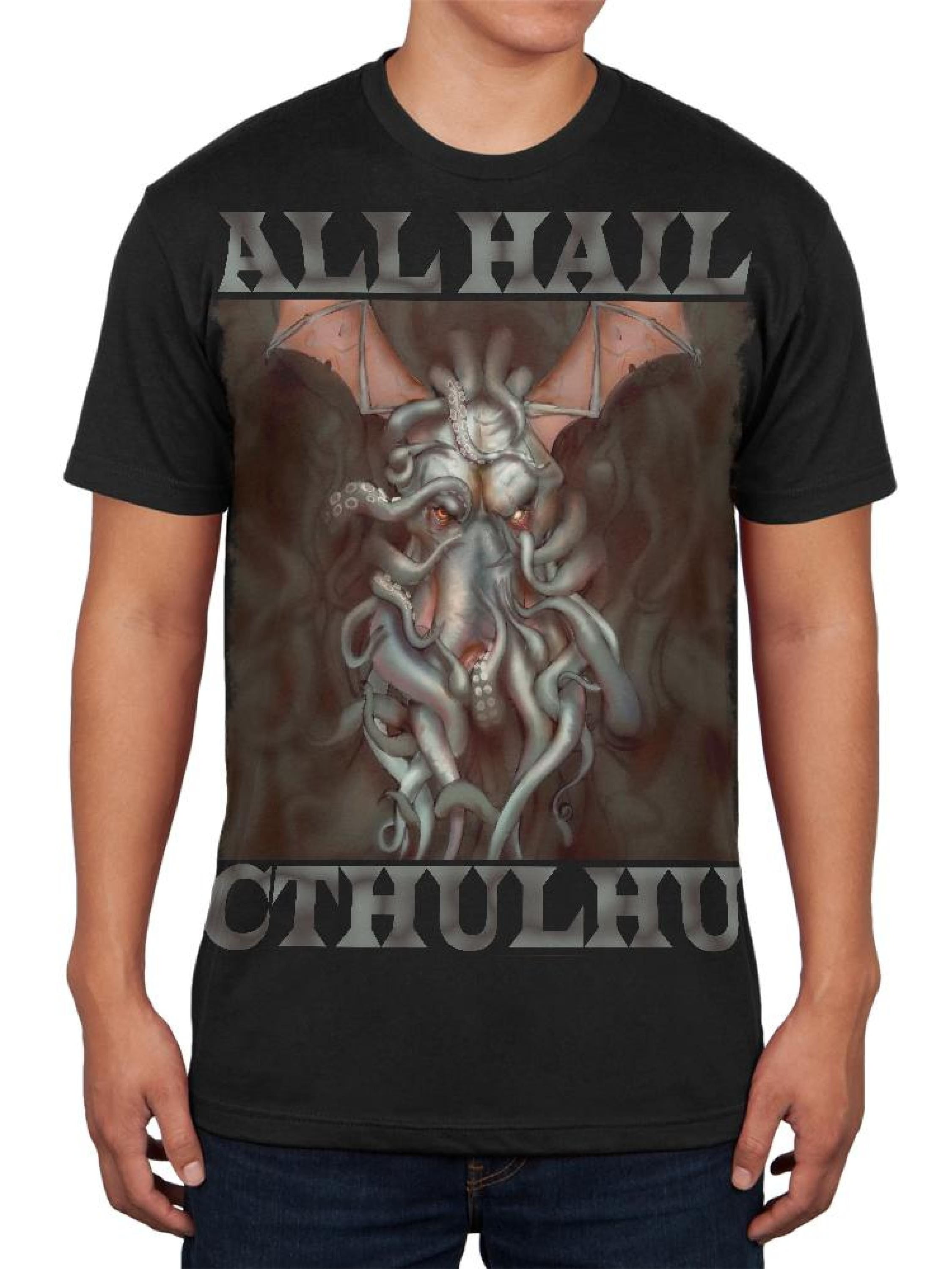All Hail Cthulhu Black Adult Soft T-Shirt - X-Large - Walmart.com