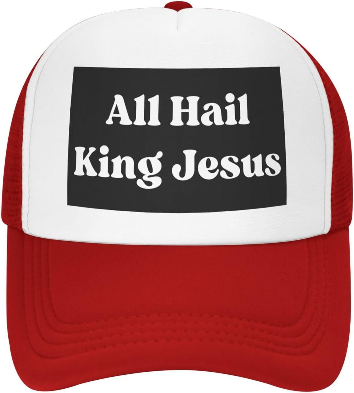 All-Hail King-Jesus Christ Cross Christian 2024 Mesh Hat Men Women ...