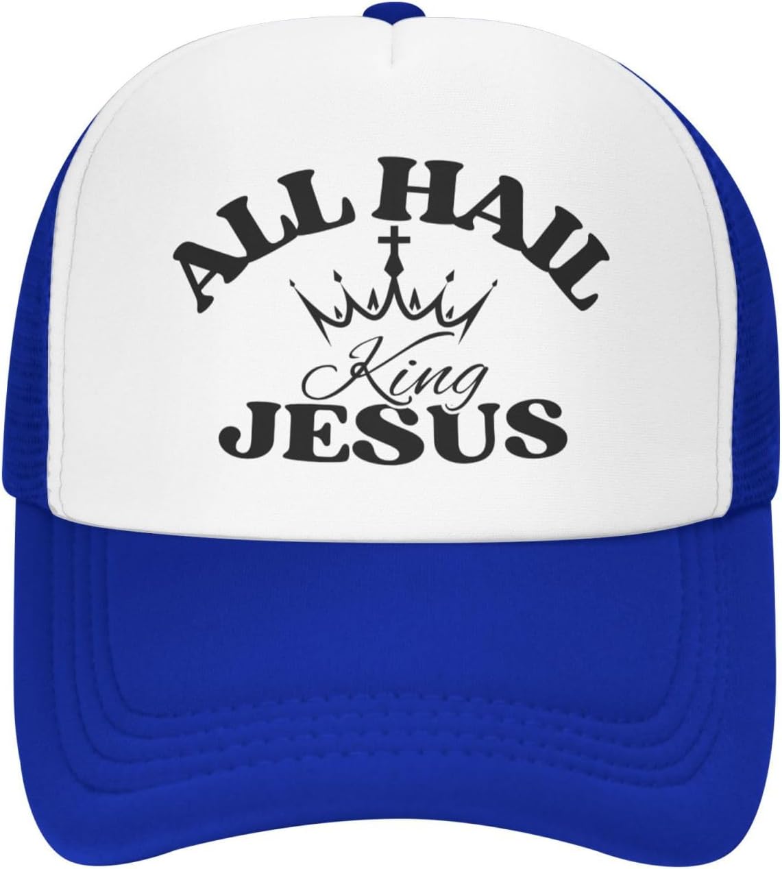 All-Hail King-Jesus Christ Cross Christian 2024 Mesh Hat Men Women ...