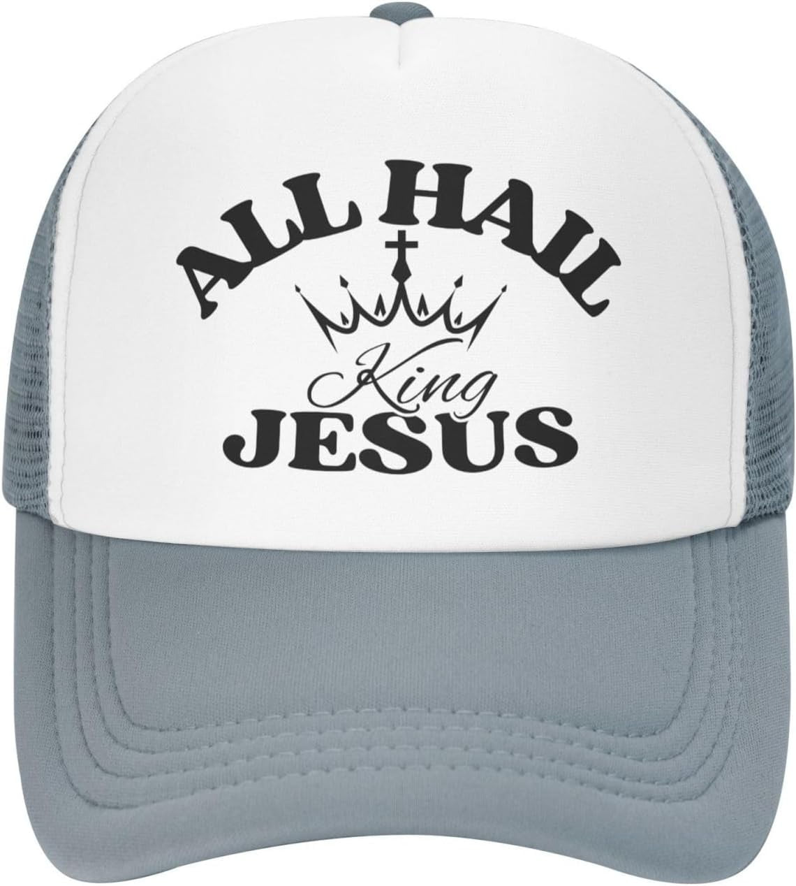 All-Hail King-Jesus Christ Cross Christian 2024 Mesh Hat Men Women ...